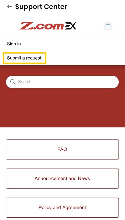How to reach us via Z.com EX application – Support Center | Z.com EX