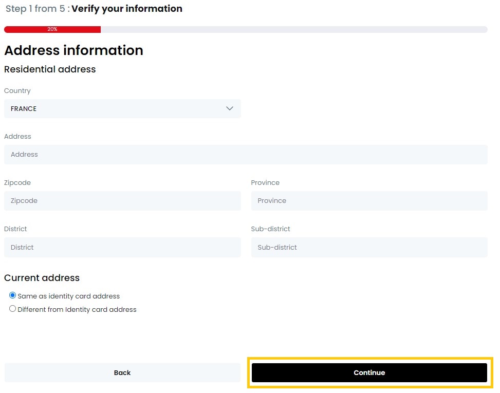 Personal account verification on website – Support Center | Z.com EX