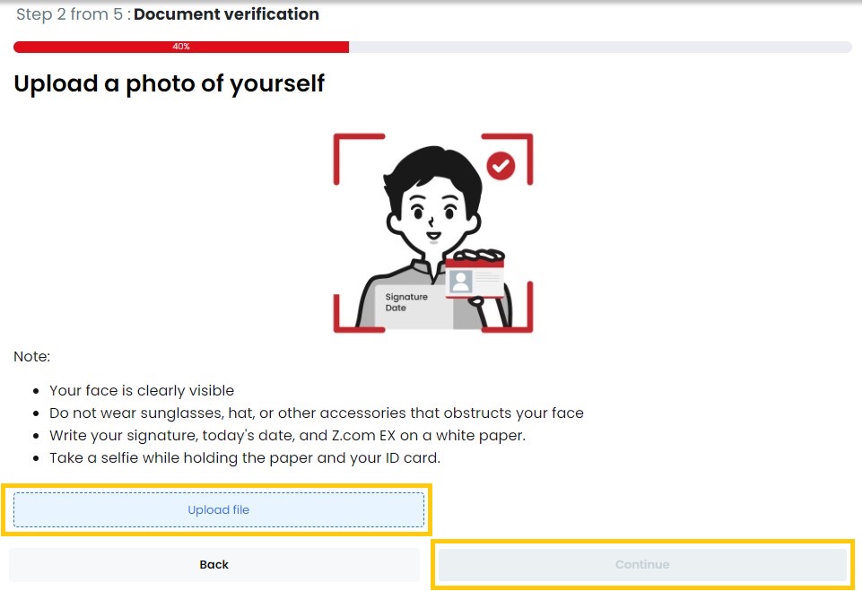 Personal account verification on website – Support Center | Z.com EX