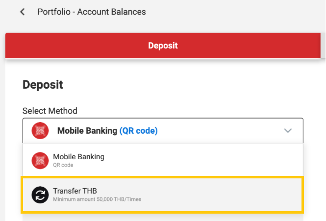 Thai baht (THB) deposit by Wire Transfer – Support Center | Z.com EX