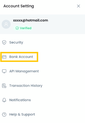 Adding bank account via application – Support Center | Z.com EX
