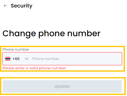 Changing phone number on website – Support Center | Z.com EX
