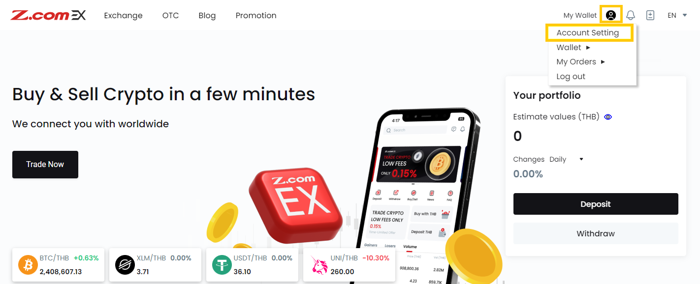 How to enable 2FA on website – Support Center | Z.com EX