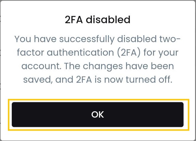 How to disable 2FA on application – Support Center | Z.com EX